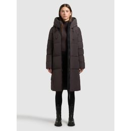 Steppmantel Khujo "JASMINE", Damen, Gr. L, moody plum, 100% Polyester, unifarben, eingesetzt elastischer Bund mit Windstopper, Mäntel