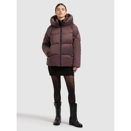 Steppjacke Khujo "ISETT2", Damen, Gr. L, orchid lila, 100% Polyester, unifarben, Raglan&auml;rmel elastischer Bund mit Windstopper, Jacken Steppjacke
