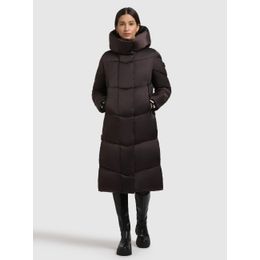 Steppmantel Khujo "MANELIA2", Damen, Gr. S, moody plum, 100% Polyester, unifarben, eingesetzt elastischer Bund mit Windstopper, Mäntel