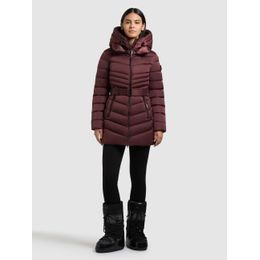 Steppjacke Khujo "KINA", Damen, Gr. L, moscato rot, Twill, 100% Polyester, unifarben, eingesetzt elastischer Bund mit Windstopper, Jacken