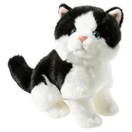 Kuscheltier Heunec "Misanimo, Kätzchen, 18 cm", schwarz (schwarz, weiß), Plüschfiguren, KinderH:18cm, Polyester, H:18cm