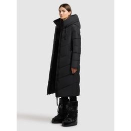 Steppmantel Khujo "TRUDIE", Damen, Gr. S, schwarz, 100% Polyester, unifarben, eingesetzt elastischer Bund mit Windstopper, Mäntel