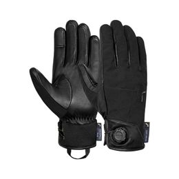 Skihandschuhe Reusch "Roy DRY PALM FIDLOCK", Damen, Gr. 9, schwarz, 70% Polyester, 30% Leder, unifarben, Handschuhe, mit wasser­dichter Handflächenisolierung