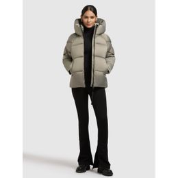 Steppjacke Khujo "ISETT2", Damen, Gr. L, witcher grün, 100% Polyester, unifarben, Raglanärmel elastischer Bund mit Windstopper, Jacken