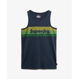 Superdry Top Herren Größe S dunkelblau / gelb / grün