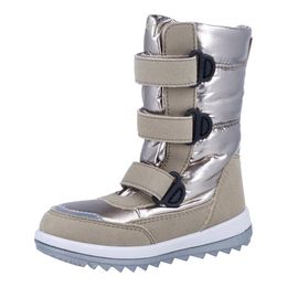 Winterstiefel Richter "Husky WMS: Weit", Kinder, Gr. 27, bronze, Lederimitat, Textil, metallic, Schuhe, Klettstiefel mit wasserdichtem Sympatex, Größenschablone zum Download
