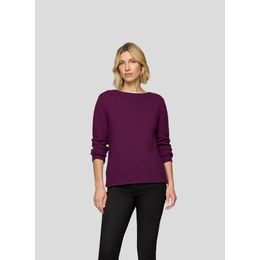 3/4-Arm-Shirt Rabe, Damen, Gr. 44, malve, Rippware, Obermaterial: 68% Viskose, 28% Polyester, 4% Elasthan, Strukturmuster, regular fit taillenbedeckt, Rundhals, Shirts, mit Struktur Muster