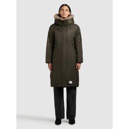 Wintermantel Khujo "OLIVA", Damen, Gr. L, forest grün, Twill, 100% Nylon, unifarben, eingesetzt Rippbündchen mit Windstopper, Mäntel