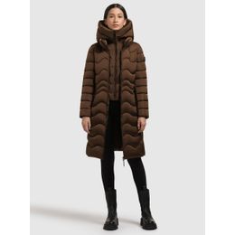 Steppmantel Khujo "MIRA", Damen, Gr. L, copper braun, Twill, 100% Polyester, unifarben, eingesetzt gerader Abschluss mit Reißverschluss, Mäntel