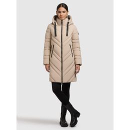 Steppmantel Khujo "TABY", Damen, Gr. L, macaroon beige, 100% Polyester, unifarben, eingesetzt elastischer Bund mit Windstopper, Mäntel