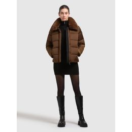 Steppjacke Khujo "CLIA", Damen, Gr. L, copper braun, Twill, 100% Polyester, unifarben, eingesetzt elastischer Bund mit Windstopper, Jacken
