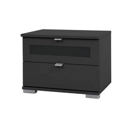Nachtschrank Box Plus - schwarz - 52 cm - 40 cm - cm 38,0 - Sconto