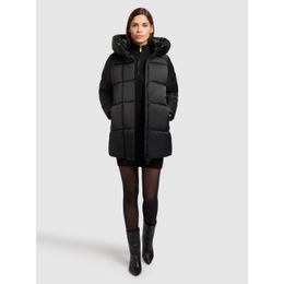 Steppjacke Khujo "SUDA", Damen, Gr. L, schwarz, 100% Polyester, unifarben, Raglanärmel elastischer Bund mit Windstopper, Jacken