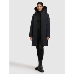 Kurzmantel Khujo "YAAK4", Damen, Gr. XL, port blau, 100% Polyester, unifarben, eingesetzt elastischer Bund mit Windstopper, Mäntel