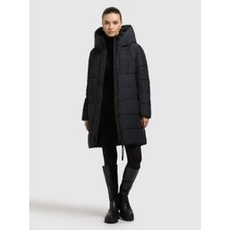 Steppmantel Khujo "HEATHER", Damen, Gr. S, port blau, 100% Polyester, unifarben, eingesetzt elastischer Bund mit Windstopper, Mäntel