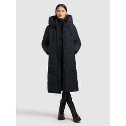 Steppmantel Khujo "TRUDIE", Damen, Gr. L, port blau, 100% Polyester, unifarben, eingesetzt elastischer Bund mit Windstopper, Mäntel