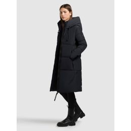 Steppmantel Khujo "JASMINE", Damen, Gr. L, port blau, 100% Polyester, unifarben, eingesetzt elastischer Bund mit Windstopper, Mäntel