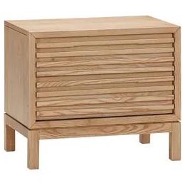 Nachttisch Andas "Tanner Nachttisch aus Eschenholz mit zwei Schubladen", beige (natur, natur, natur), B:61cm H:53cm T:41cm, Tische