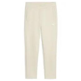 Sporthose Puma "Evostripe Jogginghose Damen", Damen, Gr. L, Normalgrößen, weiß (alpine snow weiß), Obermaterial: 77% Baumwolle, 23% Polyester; Taschenfutter: 100% Baumwolle; Seitenpartie: 20% Polyester, 80% Baumwolle, unifarben, regular fit, Hosen