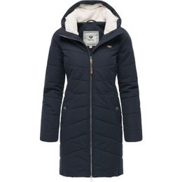 Wintermantel Ragwear "Noita YOUMODO", Damen, Gr. 4XL (48), navy, Obermaterial: 100% Polyester, Innenfutter: 100% Polyester, Wattierung: 100% Polyester, tailliert ca. Mitte Oberschenkel, Ärmel ohne Ärmelschlitz Rippbündchen, Mäntel, Winter Steppmantel mit Kapuze
