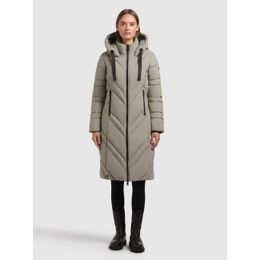 Steppmantel Khujo "BIBB", Damen, Gr. XXL, witcher gr&uuml;n, 100% Polyester, unifarben, eingesetzt elastischer Bund mit Windstopper, M&auml;ntel Steppmantel