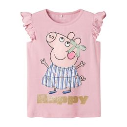 name it T-Shirt 'NMFamina Peppa' Mädchen Größe 110 altrosa