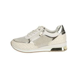 Marco Tozzi Sneaker Damen Größe 42 creme / gold / grau