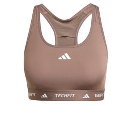 adidas Performance Sport-BH 'TECHFIT' Damen Gr&ouml;&szlig;e XXXL/4XL braun / wei&szlig;