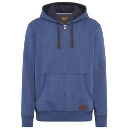 MAN'S WORLD Man's World Kapuzensweatjacke in blau meliert | Gr.: 5XL