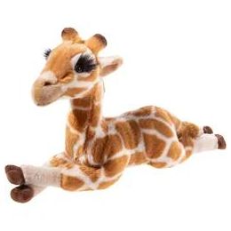 Kuscheltier Heunec "Misanimo, Giraffe liegend, 38 cm", bunt (gefleckt), Plüschfiguren, KinderH:38cm, enthält recyceltes Material, H:38cm