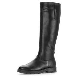 Stiefel Gabor "FLORENZ", Damen, Gr. 40, Normalschaft, schwarz, Kalbsleder, unifarben, Schuhe, Blockabsatz, Langschaftstiefel in Komfortweite G (= weit)