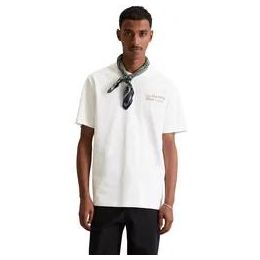 Marc O'Polo T-Shirt MARC O'POLO DENIM "mit anregendem Rückenprint", Herren, Gr. M, weiß, Obermaterial: 100% Baumwolle, unifarben, relaxed fit, Rundhals, normaler Saum, Shirts