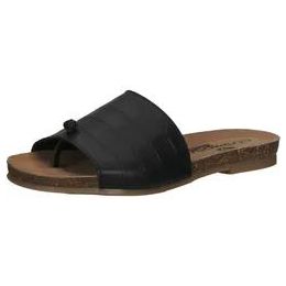 Zehentrenner COSMOS Comfort "COSMOS Comfort Zehensteg Leder", Damen, Gr. 37, schwarz, Leder, Schuhe
