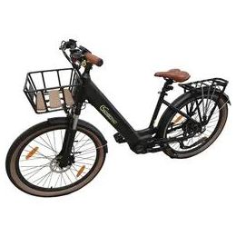 Fahrradkorb SACHSENRAD "Fahrradkorb für C5 F6 R8 Flex III", schwarz, braun, Taschen, B/H/T: 36cm x 18cm, Materialmix, B:36cm H:18cm