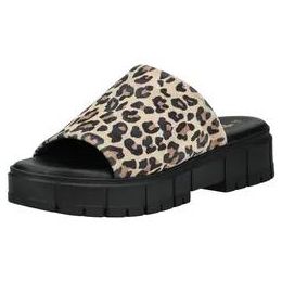 Pantolette Tamaris "Tamaris Pantoletten Leder", Damen, Gr. 40, leopard, Leder, Schuhe
