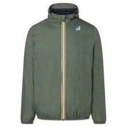 Arbeitsjacke K-way "K-way Funktionsjacke LE VRAI 4.0 CLAUDE WARM", Herren, Gr. XL, grün schwarzish, Obermaterial: 100% Nylon, Füllung: 100% Polyester, Jacken