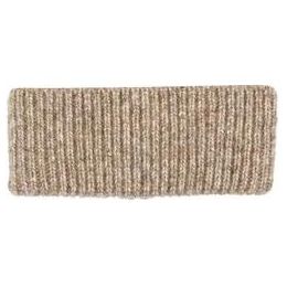 Stirnband CAPO, Damen, beige, Strick, Materialmix, unifarben, Mützen, Melange-Optik, Rippenstrick, Wollanteil