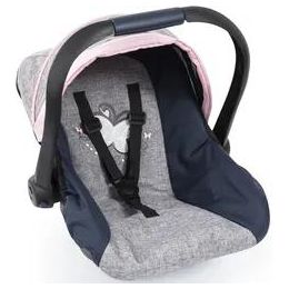 Puppen Autositz BAYER "rosa/goldfarben Schleife", bunt (schmetterling blau, grau, rosa), Puppenausstattungen, KinderB:34cm H:38cm T:45cm, Kunststoff, Metall, mit Dach, B:34cm H:38cm T:45cm