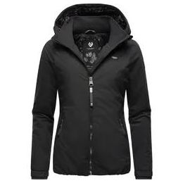 Winterjacke Ragwear "Dizzie Winter", Damen, Gr. XS (34), schwarz, Außenmaterial: 100% Polyester, Innenfutter: 100% Polyester, Wattierung: 100% Polyester, figurbetont hüftbedeckend, Ärmel ohne Ärmelschlitz Rippstrickbündchen mit innenliegendem Gummizug, Jacken, wasserdichte Outdoorjacke mit Kapuze für den Winter
