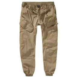 Cargohose BRANDIT "Brandit Herren Ray Vintage Trousers", Herren, Gr. S, US-Größen, braun (camel), 98% Baumwolle, 2% Elasthan, unifarben, loose fit, Hosen