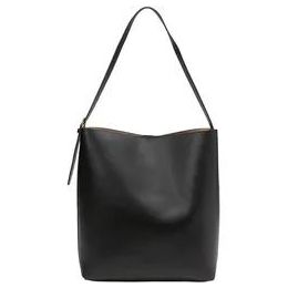Marc O'Polo Umhängetasche MARC O'POLO "mit herausnehmbarer Innenpouch", Damen, Gr. B/H/T: 35cm x 34cm x 12cm, schwarz, Leder, unifarben, Taschen