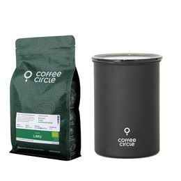 Coffee Circle Kaffeedose & Kaffee im Set, 500 ml, schwarz