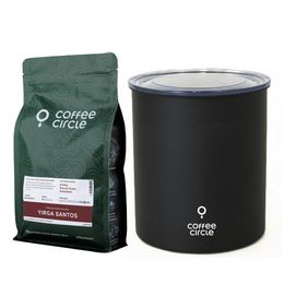Coffee Circle Kaffeedose & Kaffee im Set, 1000 ml, schwarz