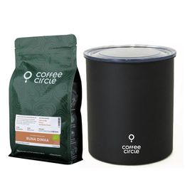 Coffee Circle Kaffeedose & Kaffee im Set, 1000 ml, schwarz