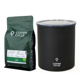 Coffee Circle Kaffeedose & Kaffee im Set, 1000 ml, schwarz