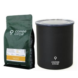 Coffee Circle Kaffeedose & Kaffee im Set, 1000 ml, schwarz