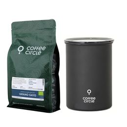 Coffee Circle Kaffeedose & Kaffee im Set, 500 ml, schwarz