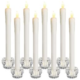 Monzana LED Tafelkerzen 8er-Set inkl Kerzenhalter