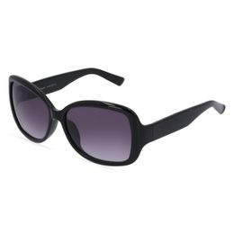 Fielmann MI 041 SUN CL | Damen-Sonnenbrille | Fassung: Vollrand, Butterfly, Acetat, Schwarz Glänzend | Glasfarbe: Grau Verlaufend