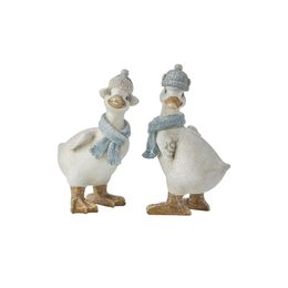HOME STORY Deko Figur Gans sortiert weiß Polyresin (Kunstharz),Stein Maße (cm): B: 11,5 H: 20 T: 12.5 » Höffner